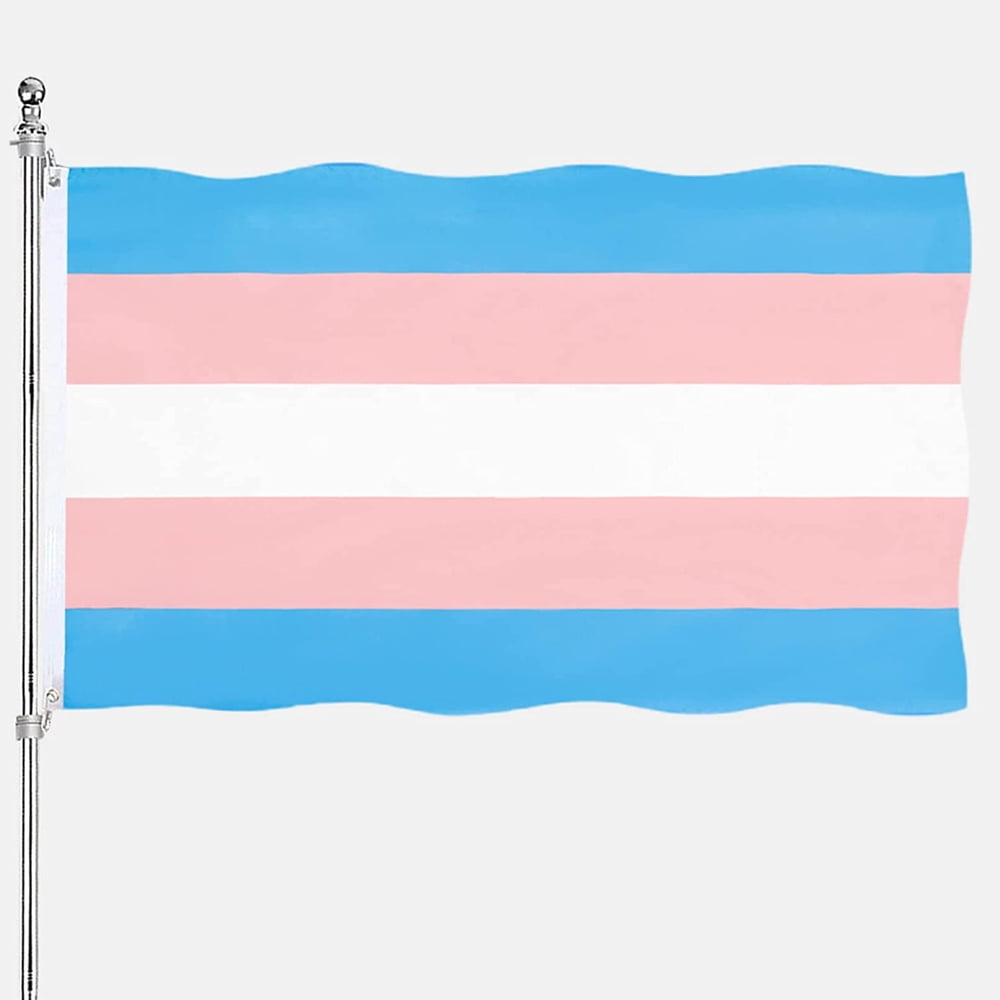 3x5 Foot Transgender Flag - Vivid Color and Fade proof - Pink Blue ...