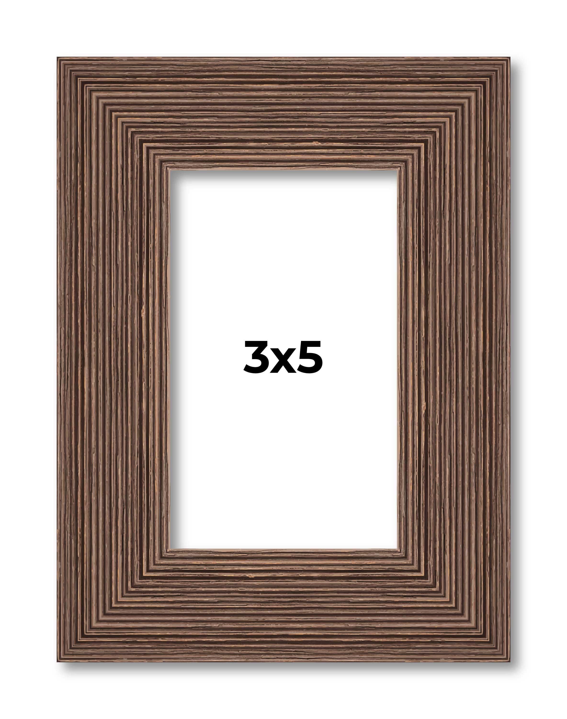 3x5 Frame Brown Farmhouse Solid Wood Picture Frame Width 1.5 Inches ...
