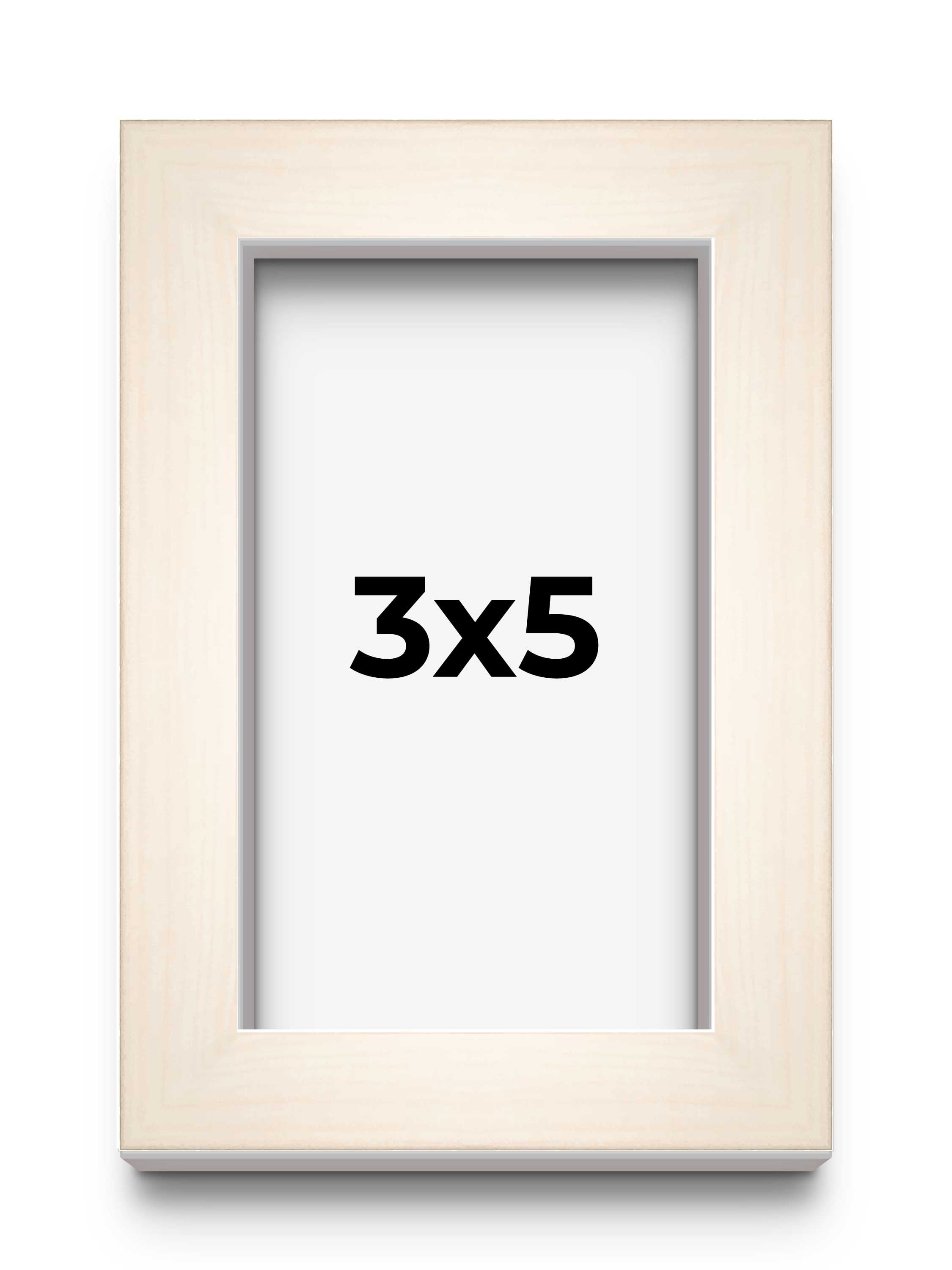 3x5 Frame White Wheat Solid Wood Picture Frame | Moulding Width 0.75 ...