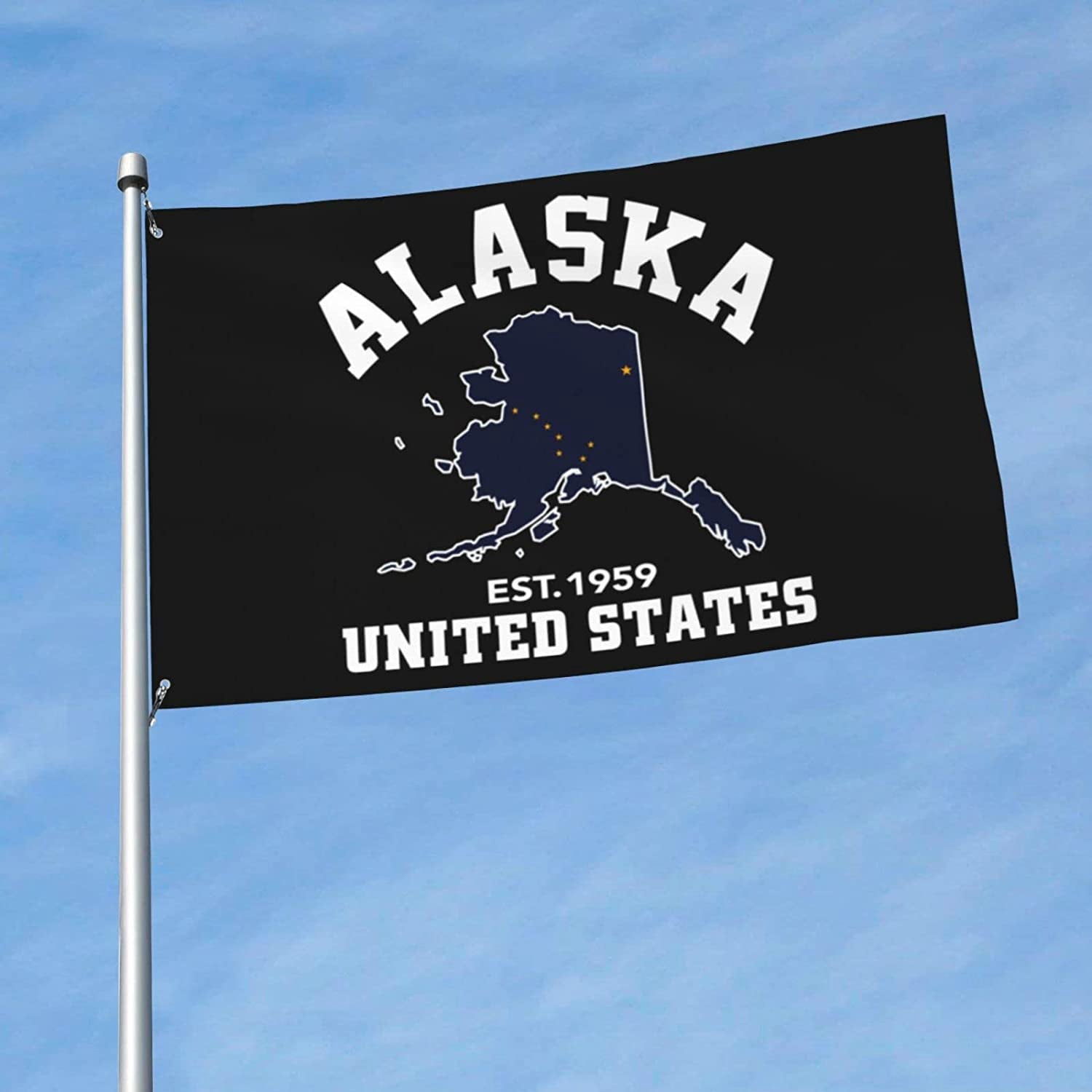 3x5 Ft Alaska Est 1959 Patriotic Flag Flag House Flag Garden flag ...