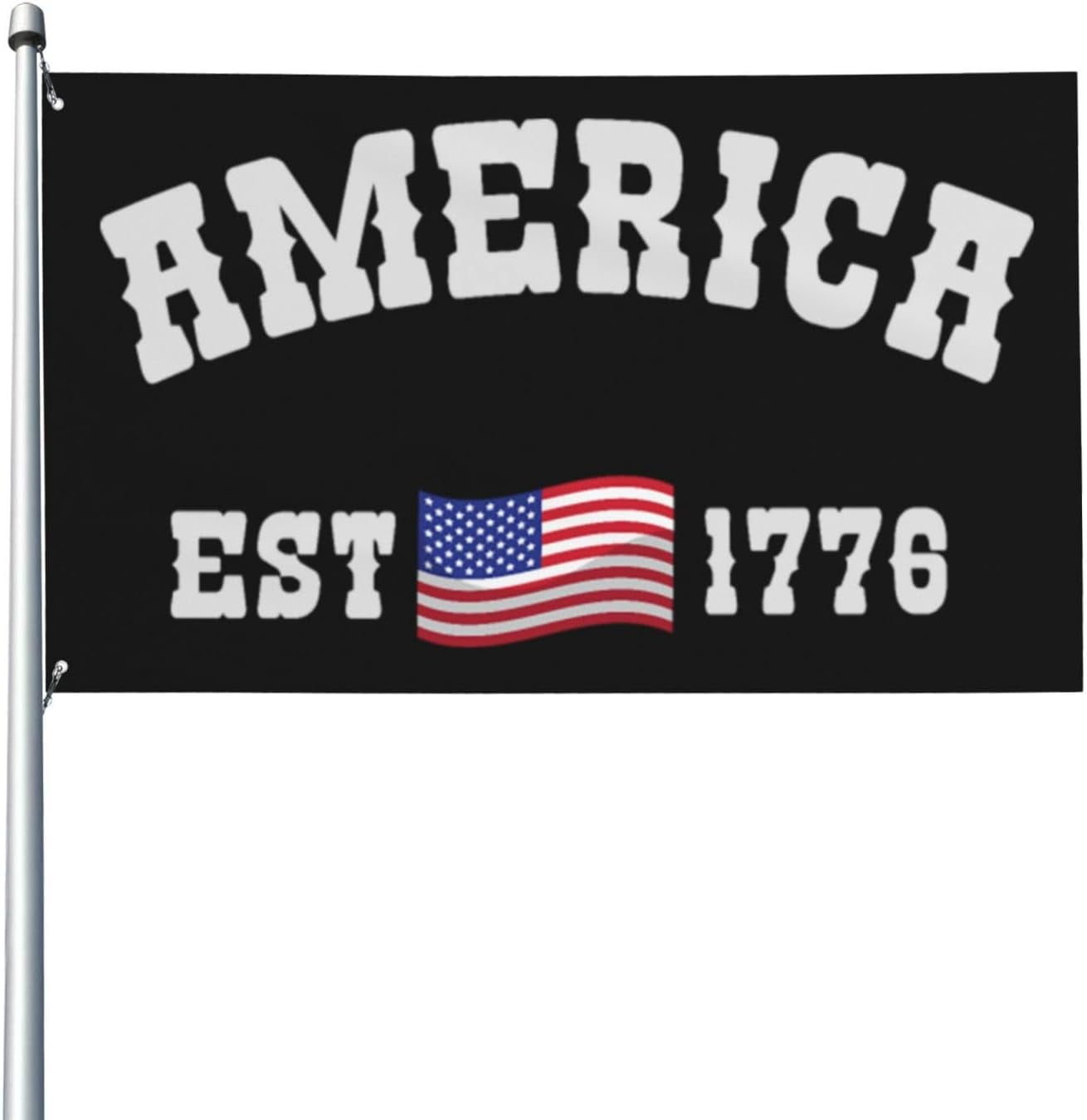3x5 Ft America Est 1776 Patriotic 4th of July Flag House Flag Garden ...