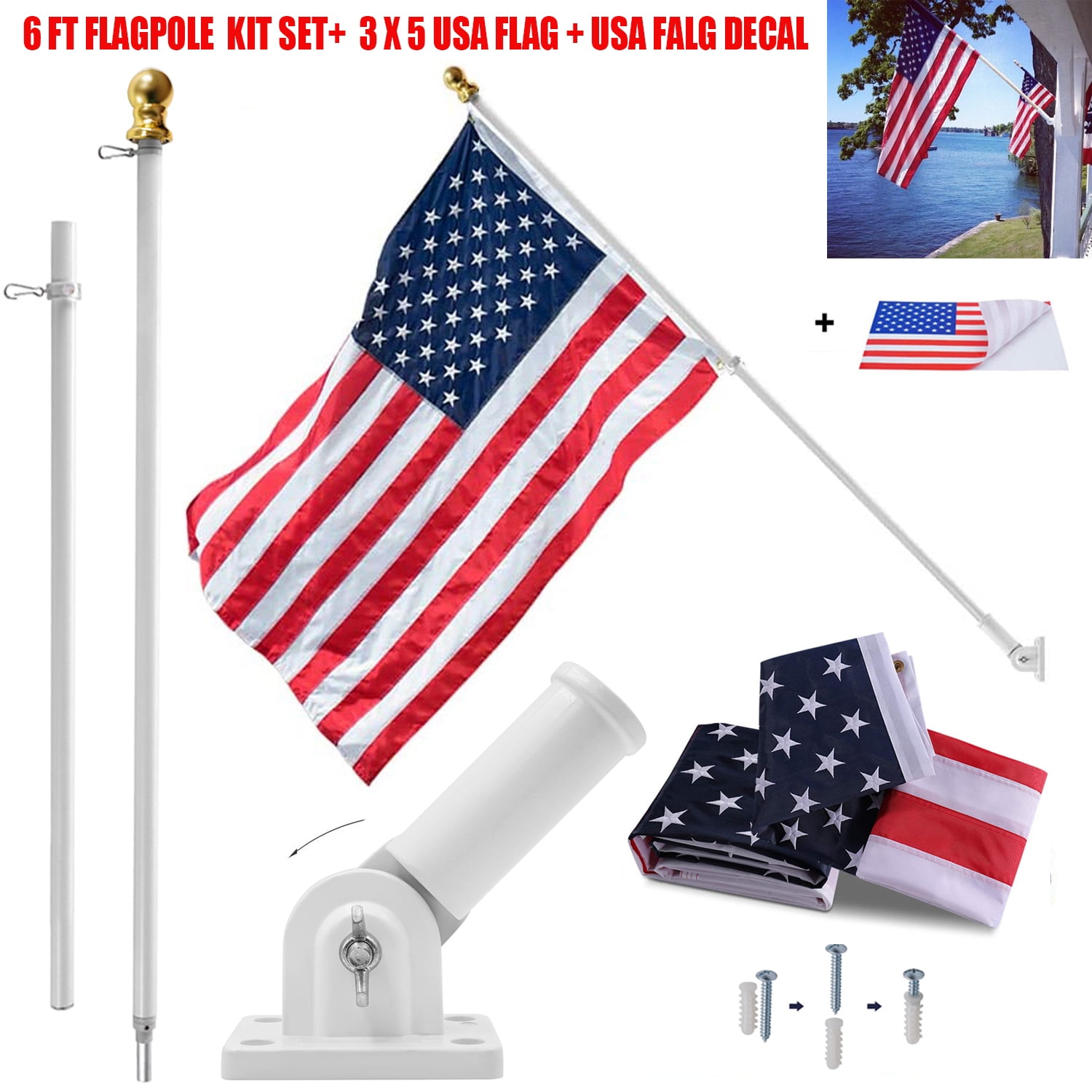 Jetlifee 3' x 5' Polyester Outdoor Flag, UV Resistant - Walmart.com