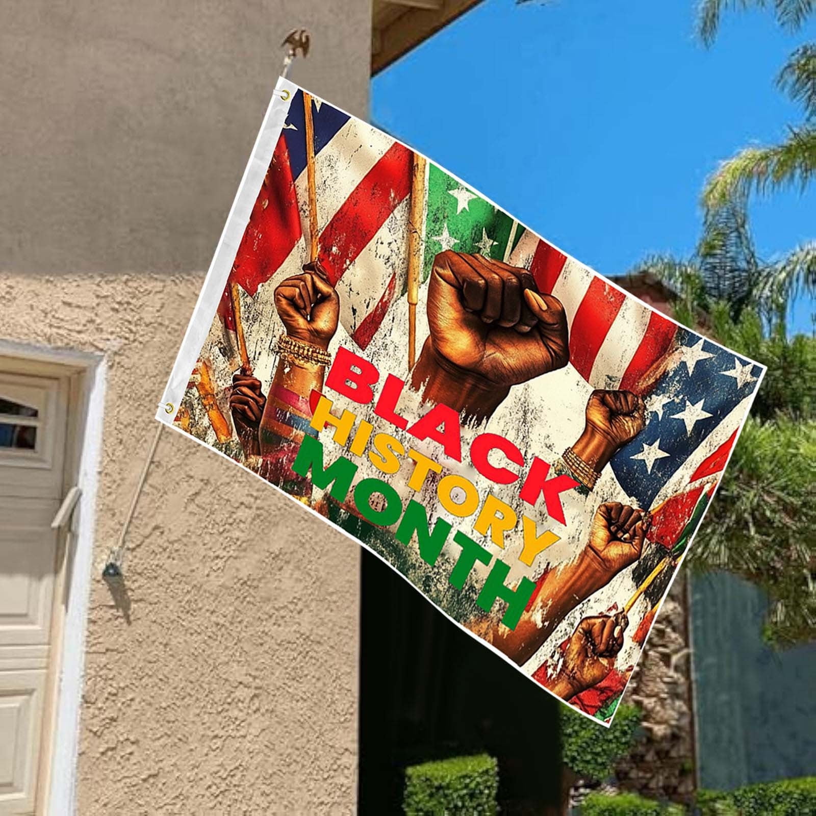 3x5 Ft American US Polyester Flag, Black History Month Flag, Vivid ...