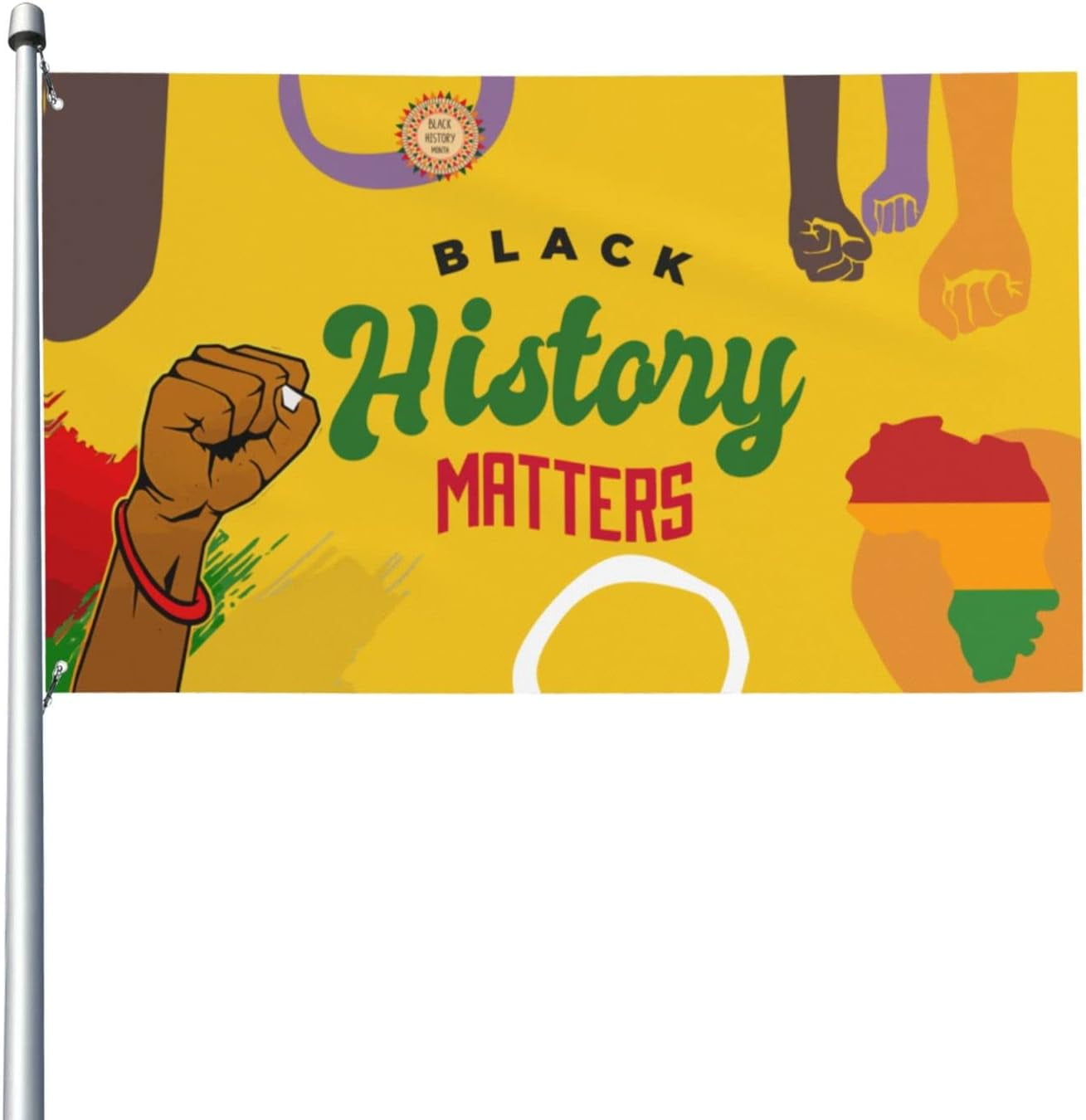 3x5 Ft Black History Month Flag Sign African American Flag Banner Mlk ...