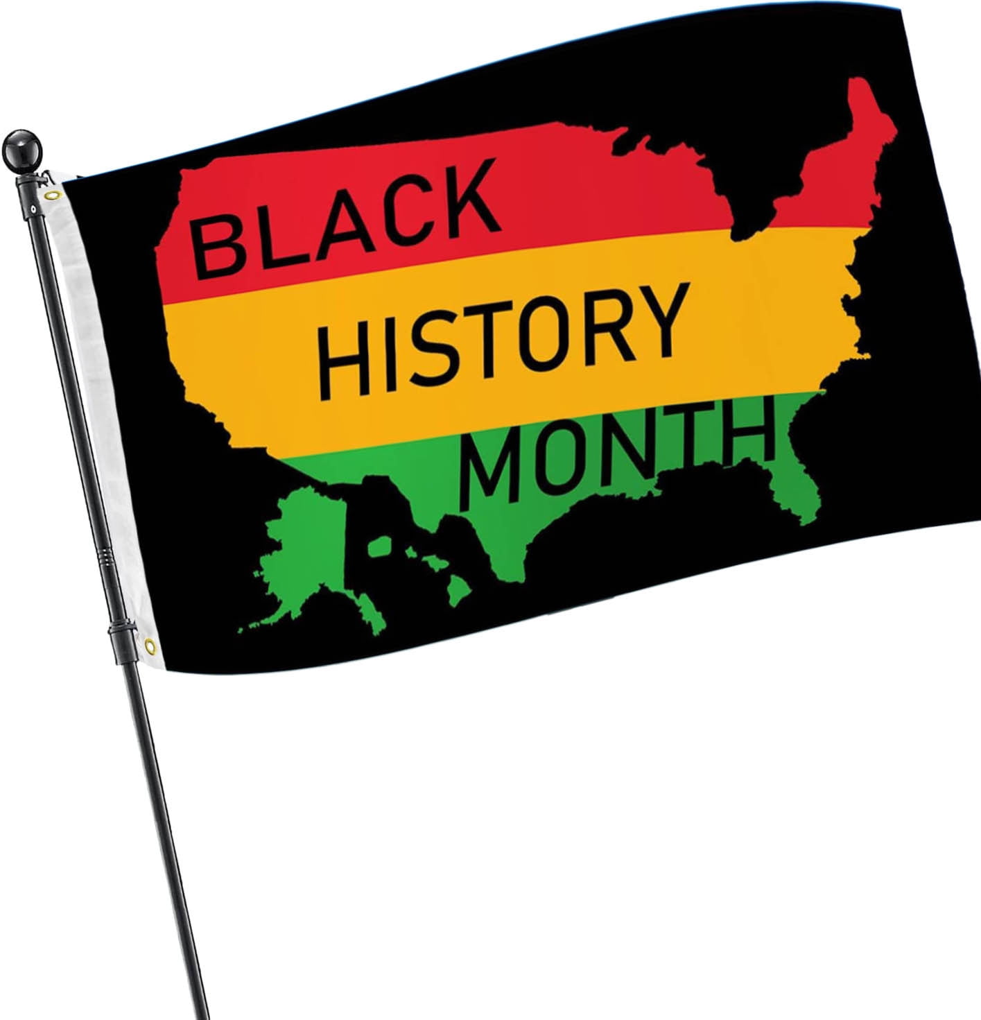 3x5 Ft Black Month Flag Color And Fade Proof Americans Flags Canvas ...