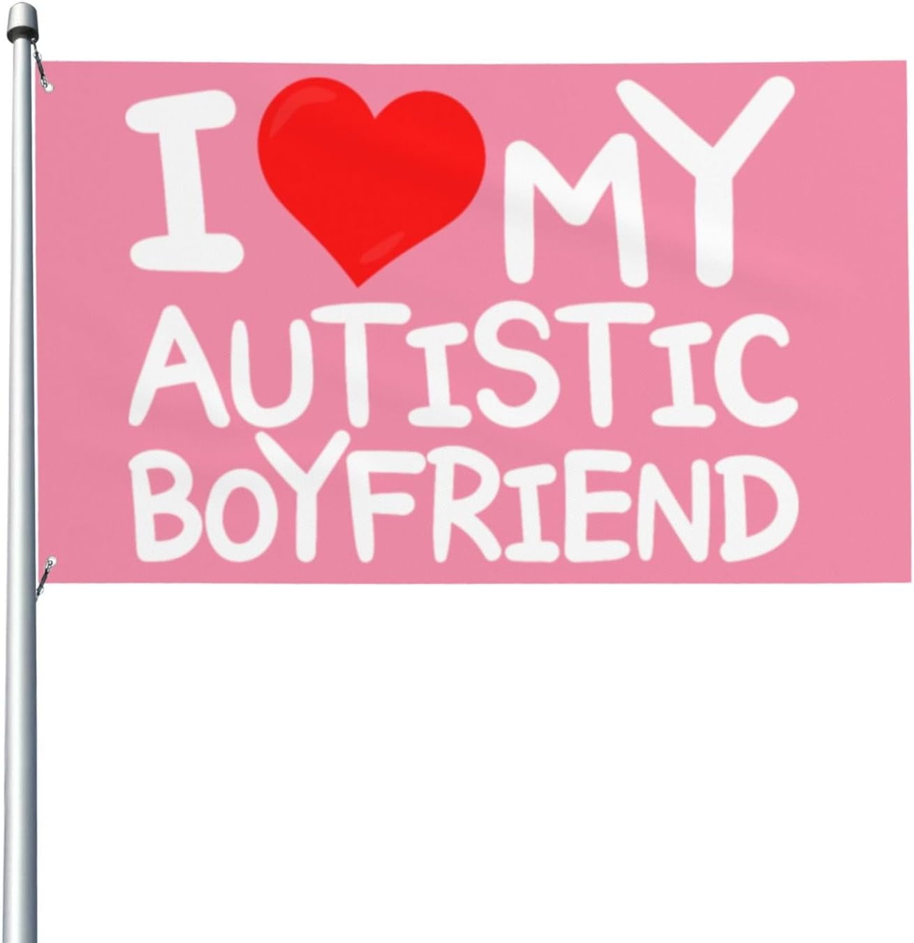 3x5 Ft Flags I Love My Autistic Boyfriend Flag Garden flag House Flag ...