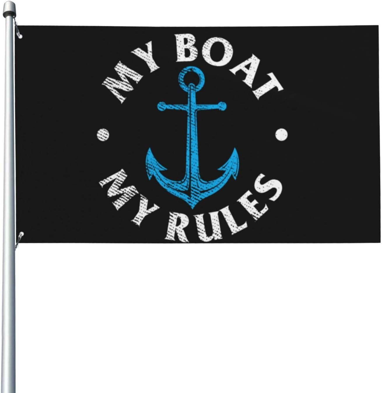 3x5 Ft Flags My Boat My Rules Funny Captain Boating Flag Garden flag ...