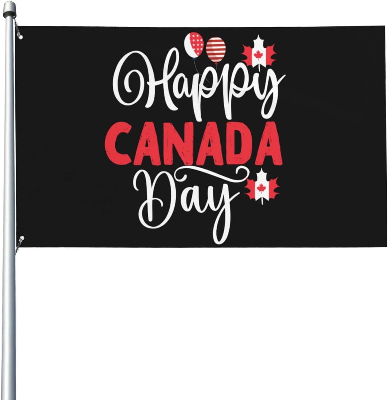 3x5 Ft Happy Canada Day Flag Sign 1st July Canada Day Outdoor Flag Banner Patriotic Canadian ...