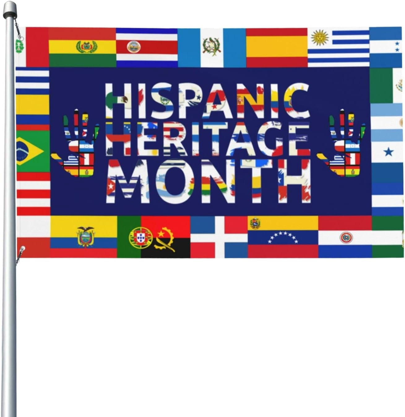 3x5 Ft Hispanic Heritage Month Banner Flag Sign Celebrate Hispanic ...
