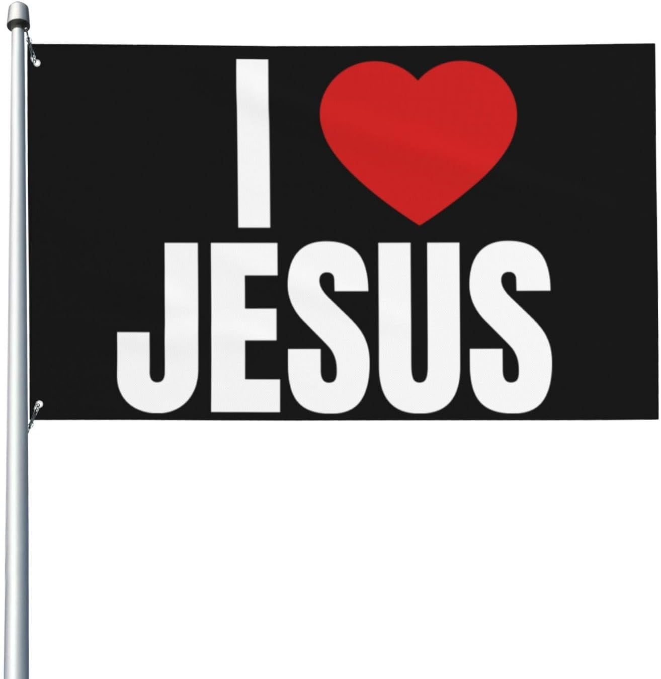 3x5 Ft I Love Jesus Christian Faith Flag House Flag Garden flag Garden ...
