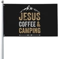 3x5 Ft Jesus Coffee & Camping Funny christian camper gift Flag House ...