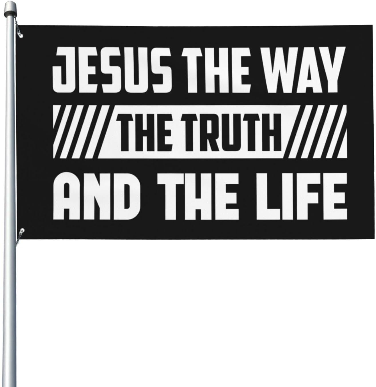 3x5 Ft Jesus The Way Truth And The Life Flag Banner Gift For Christian ...