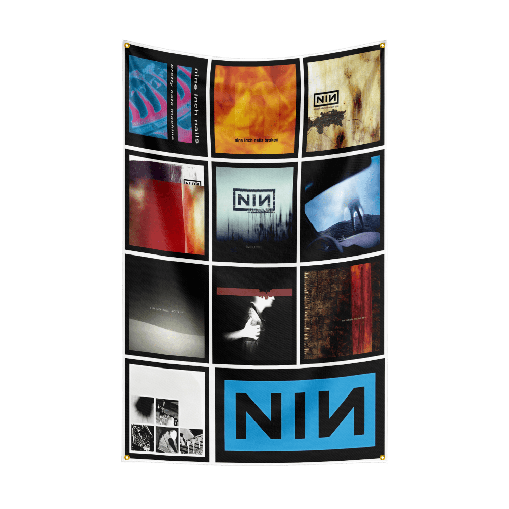3x5 Ft NIN n-Nine-Inch-Nails Heavy Rock Band Flag Polyester Digital ...