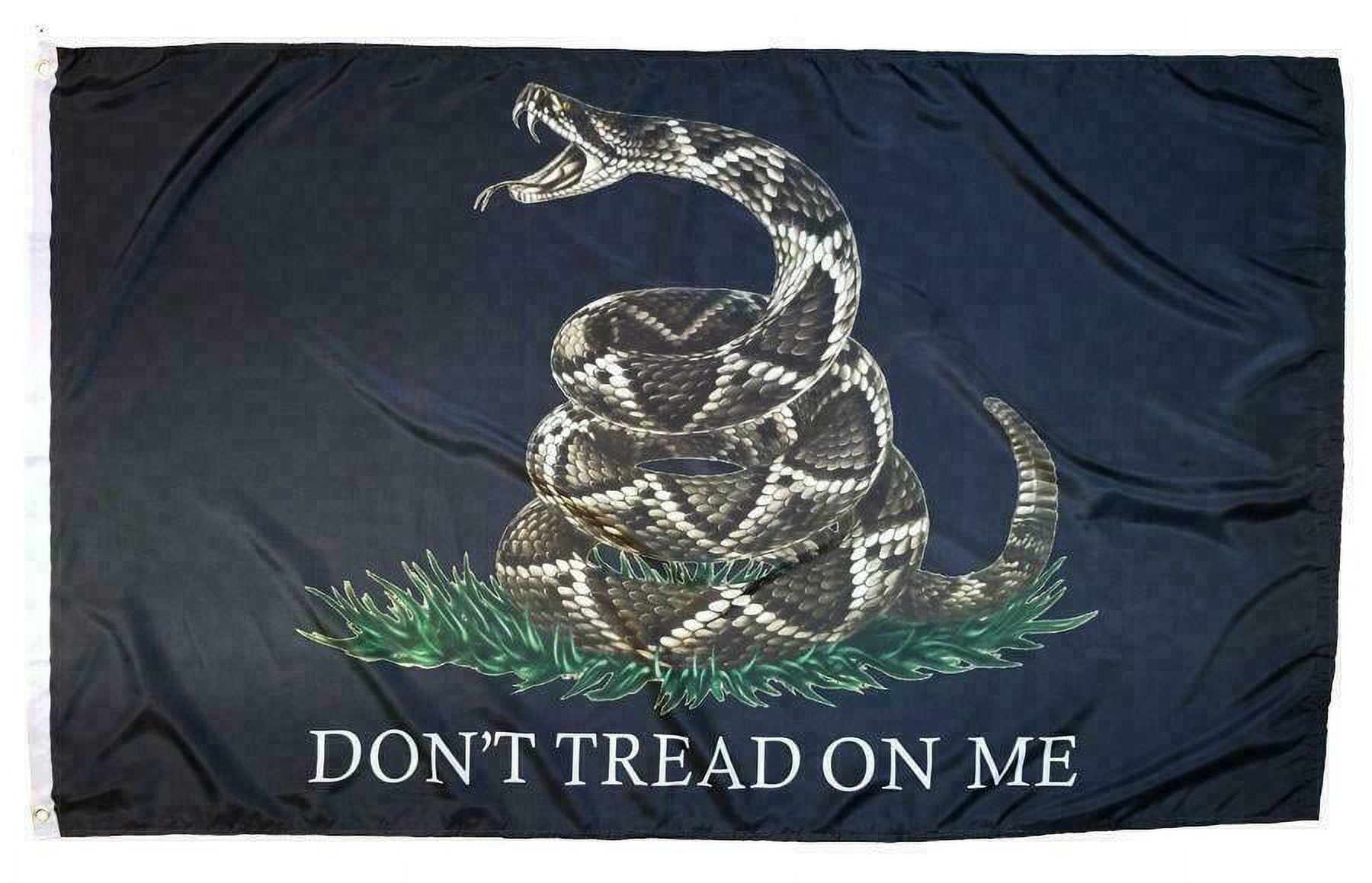 3x5 Gadsden Rattlesnake Don't Tread On Me Black Flag 100D - Walmart.com