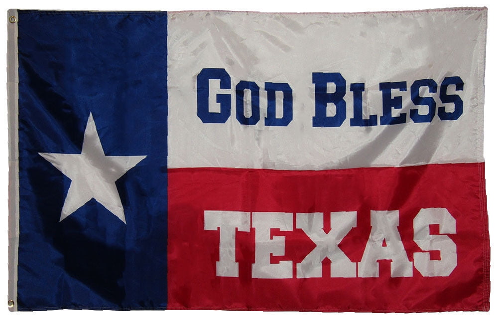 3x5 God Bless Texas 150D Woven Poly Nylon Flag 5x3 Banner Grommets ...