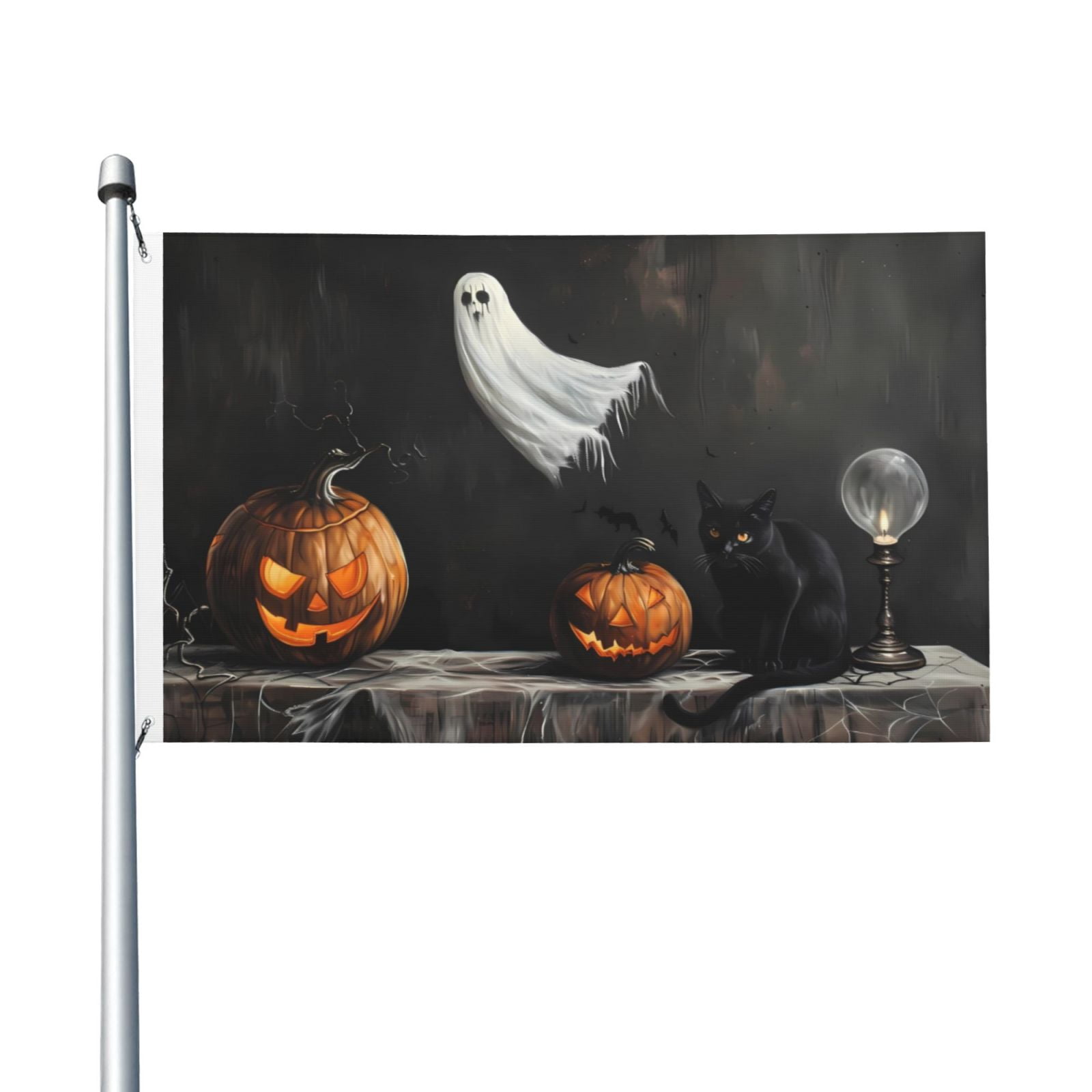 3x5 Halloween Garden Flags for Outside - Halloween Ghosts and Black Cat ...