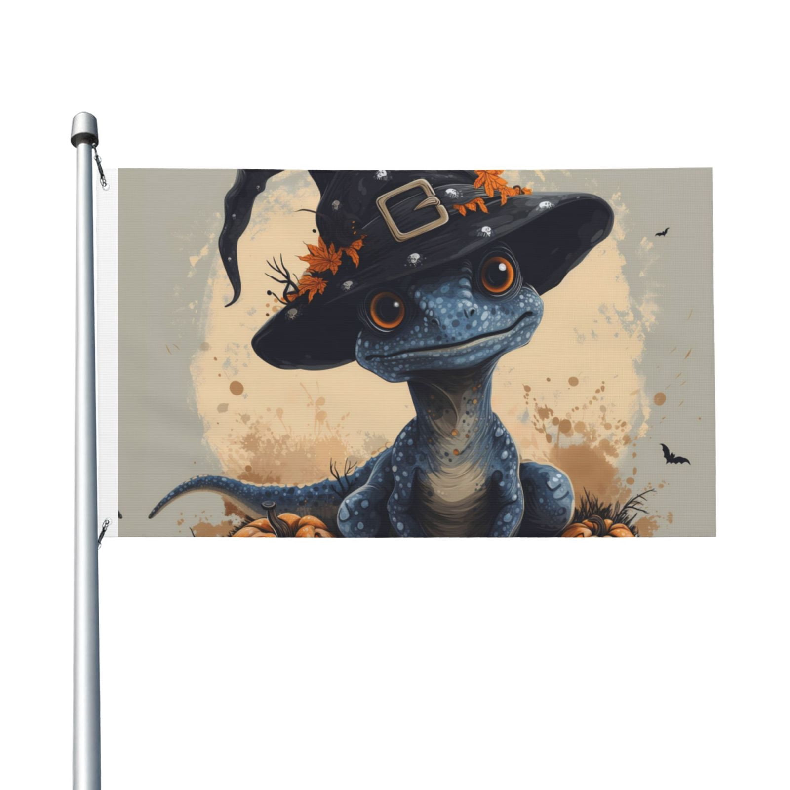 3x5 Halloween Garden Flags for Outside - Halloween Witch Hat Lizard ...