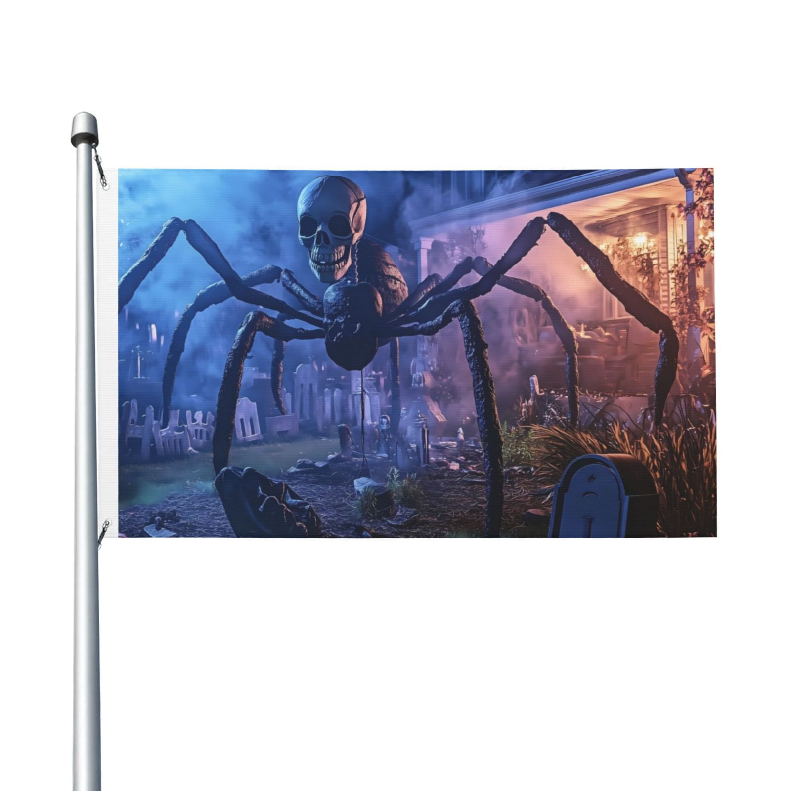 3x5 Halloween Garden Flags for Outside - Halloween Skeleton Spider ...