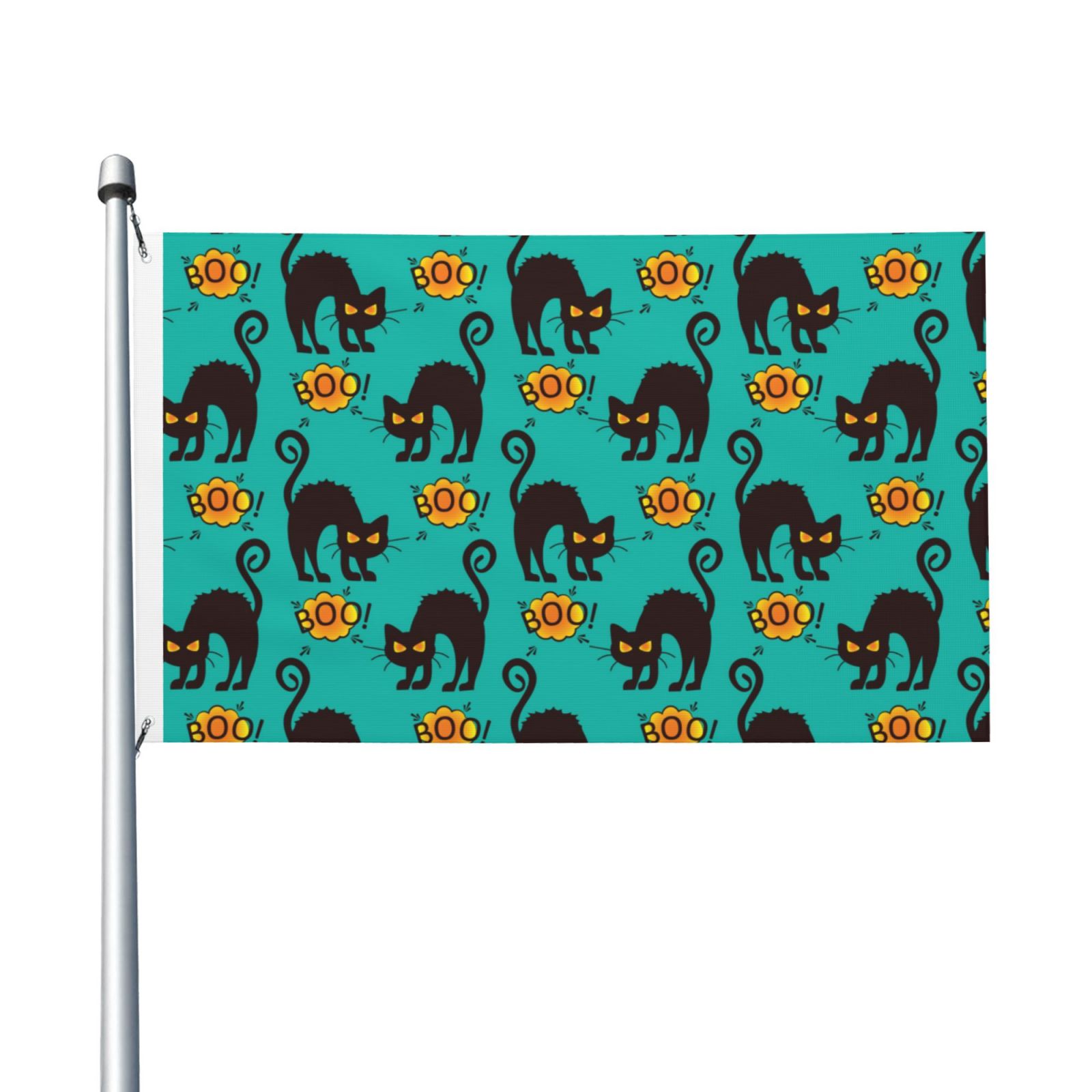 3x5 Halloween Garden Flags for Outside - halloween cat print ...