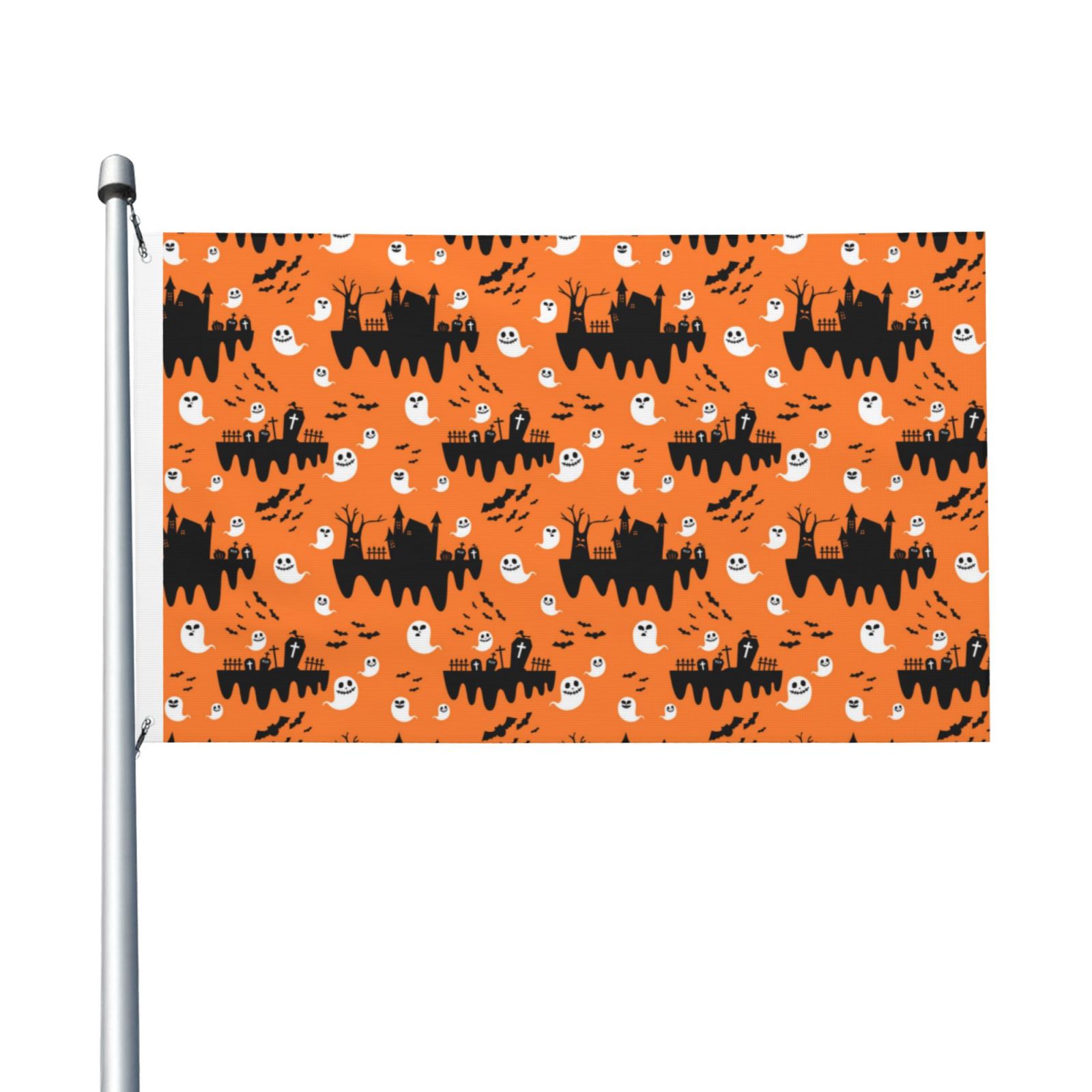 3x5 Halloween Garden Flags for Outside - halloween white spooky ...