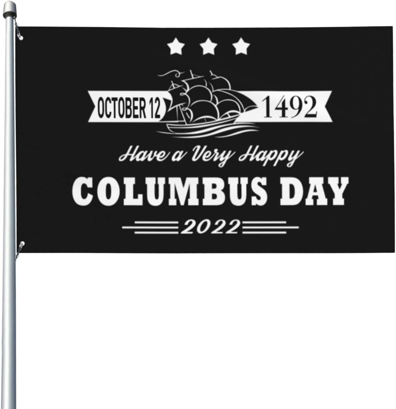 3x5 Happy Columbus Day Flag Celebrate 1492 Columbus Day Flag No Flag ...