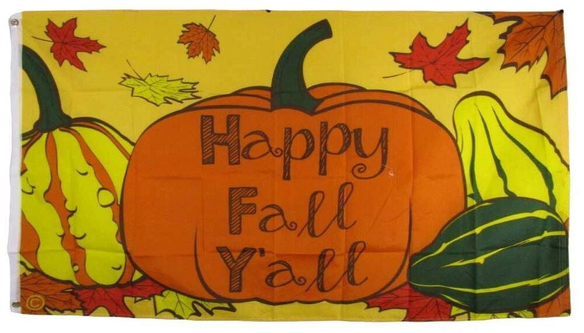 3x5 Happy Fall Yall Thanks Giving Pumpkin Squash Flag House Banner ...