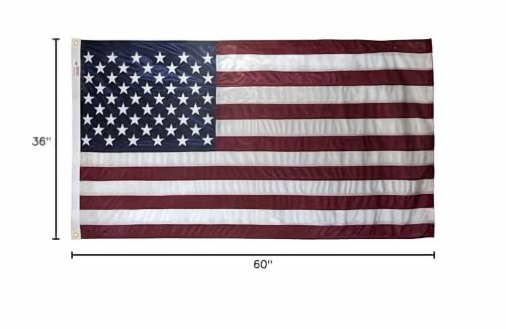 3x5 Heavy Duty US American Flag with Embroidered Stars Sewn Stripes ...