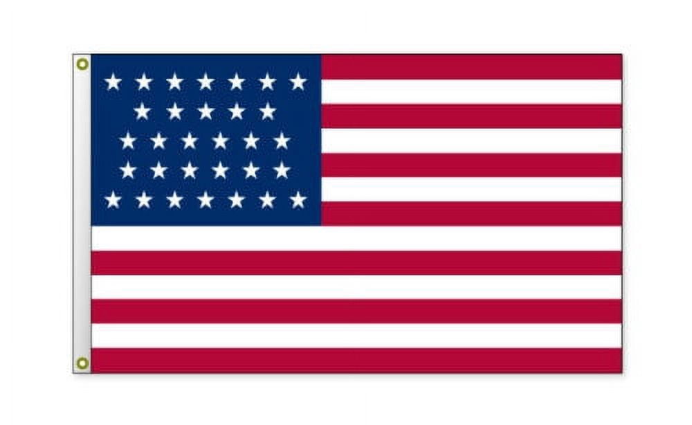 3x5 Historical 31 Star USA Commodore Perry 1851-1858 Flag 3'x5' Brass ...