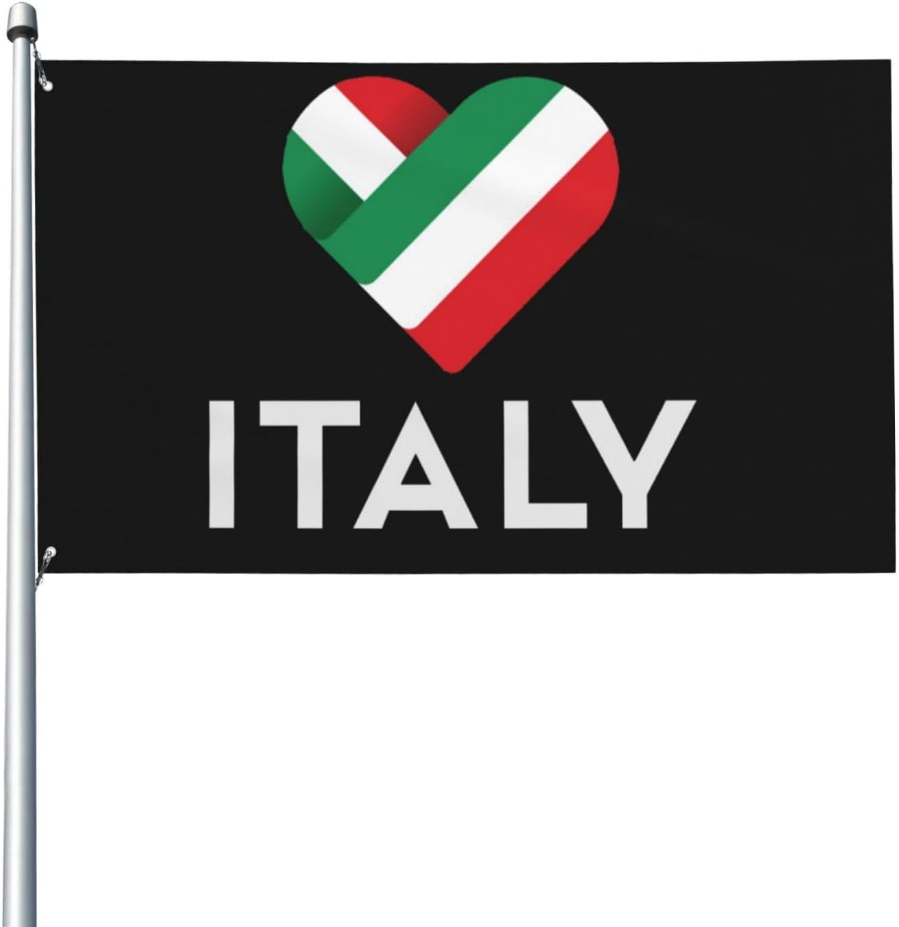 3x5 I Love Italy Flag – Italian Banner Sign for Home or Party Decor, No ...