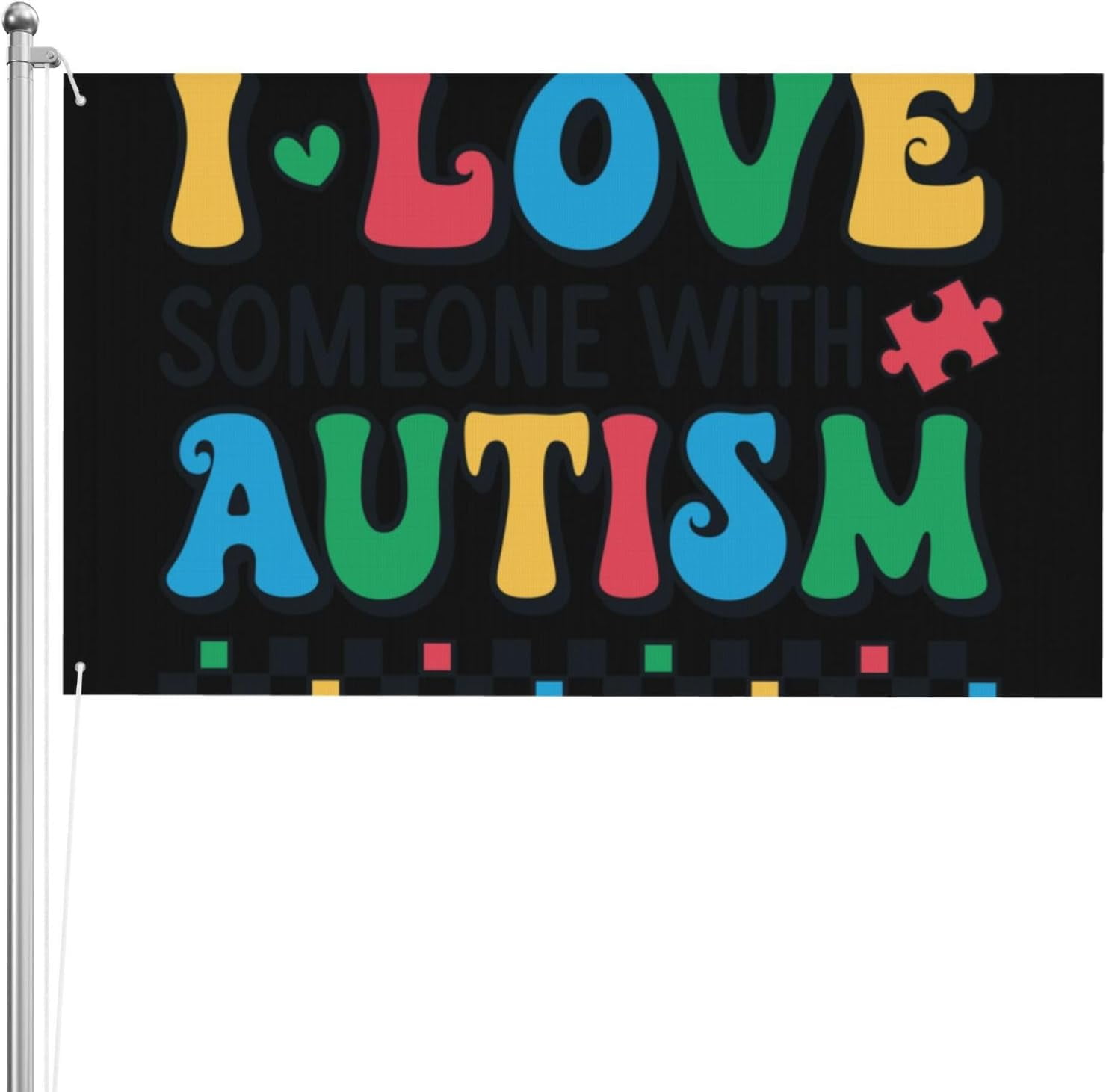 3x5 I Love Someone With Autism Flag Double Sided Autism Awareness Month ...