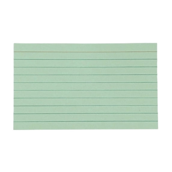 3x5 Inch Lined Note Cards - 200gsm Thick Green Study Cards, 50 Pack for ...