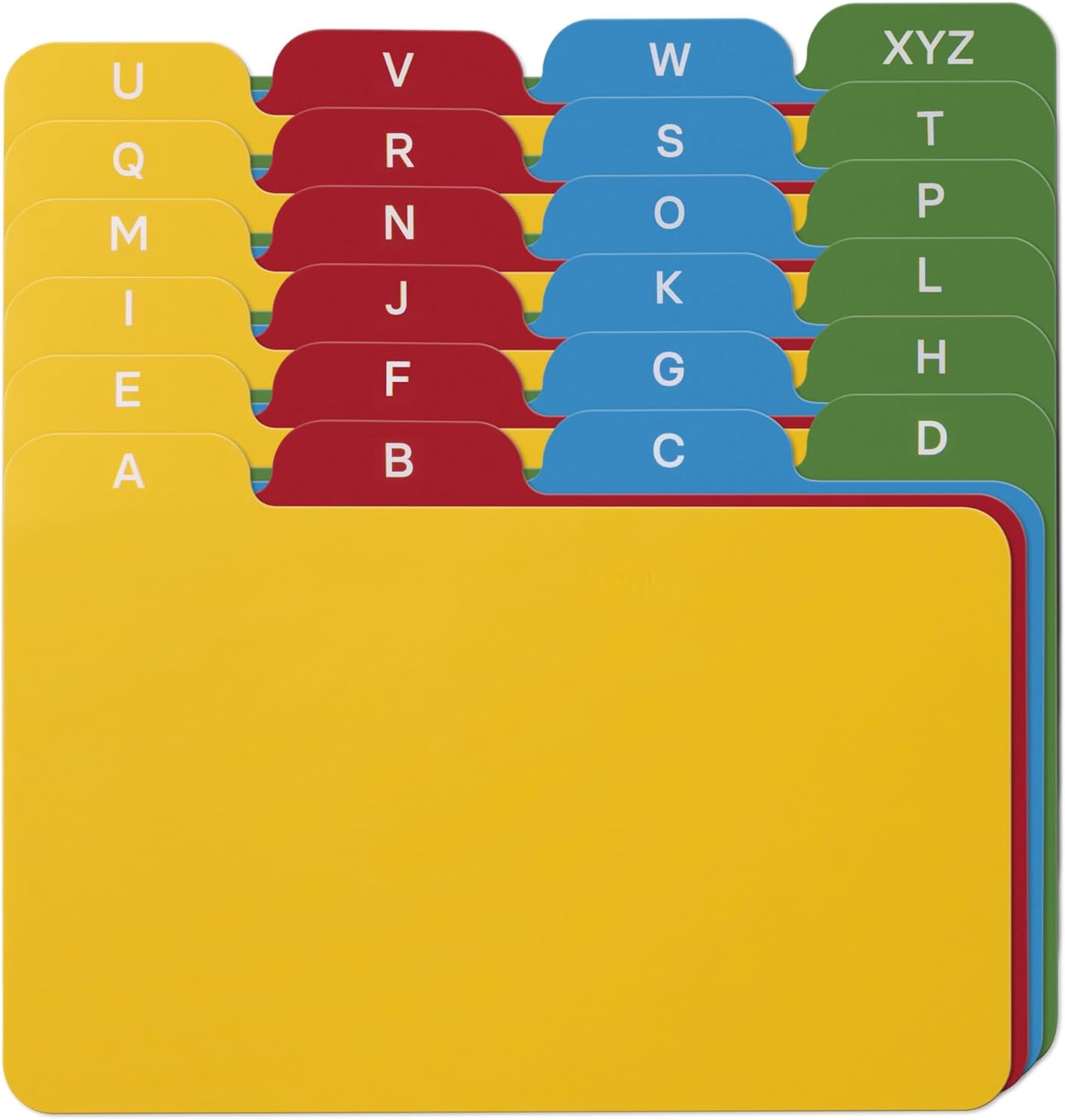 3x5 Index Card Alphabet Tab Dividers 24 pcs (Color) - Walmart.com