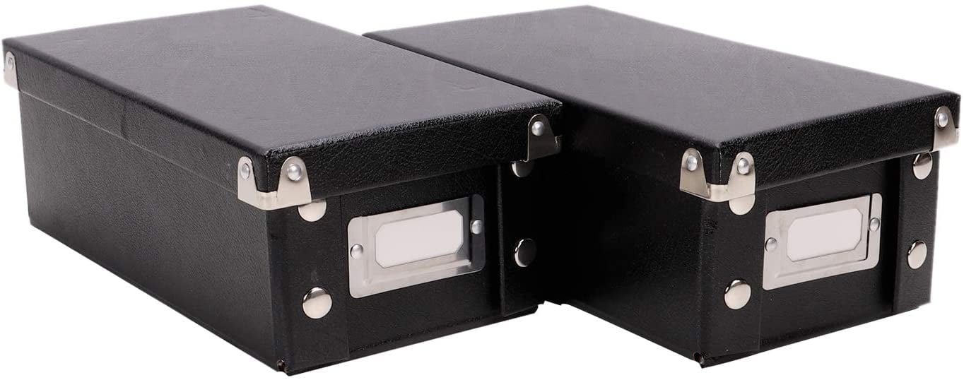 3x5 Index Card Box, Black, 2 PK - Walmart.com