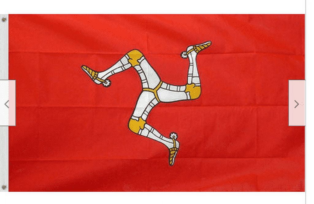 3x5 Isle of Man Flag British Isles Banner Mann Island Pennant - Walmart.com