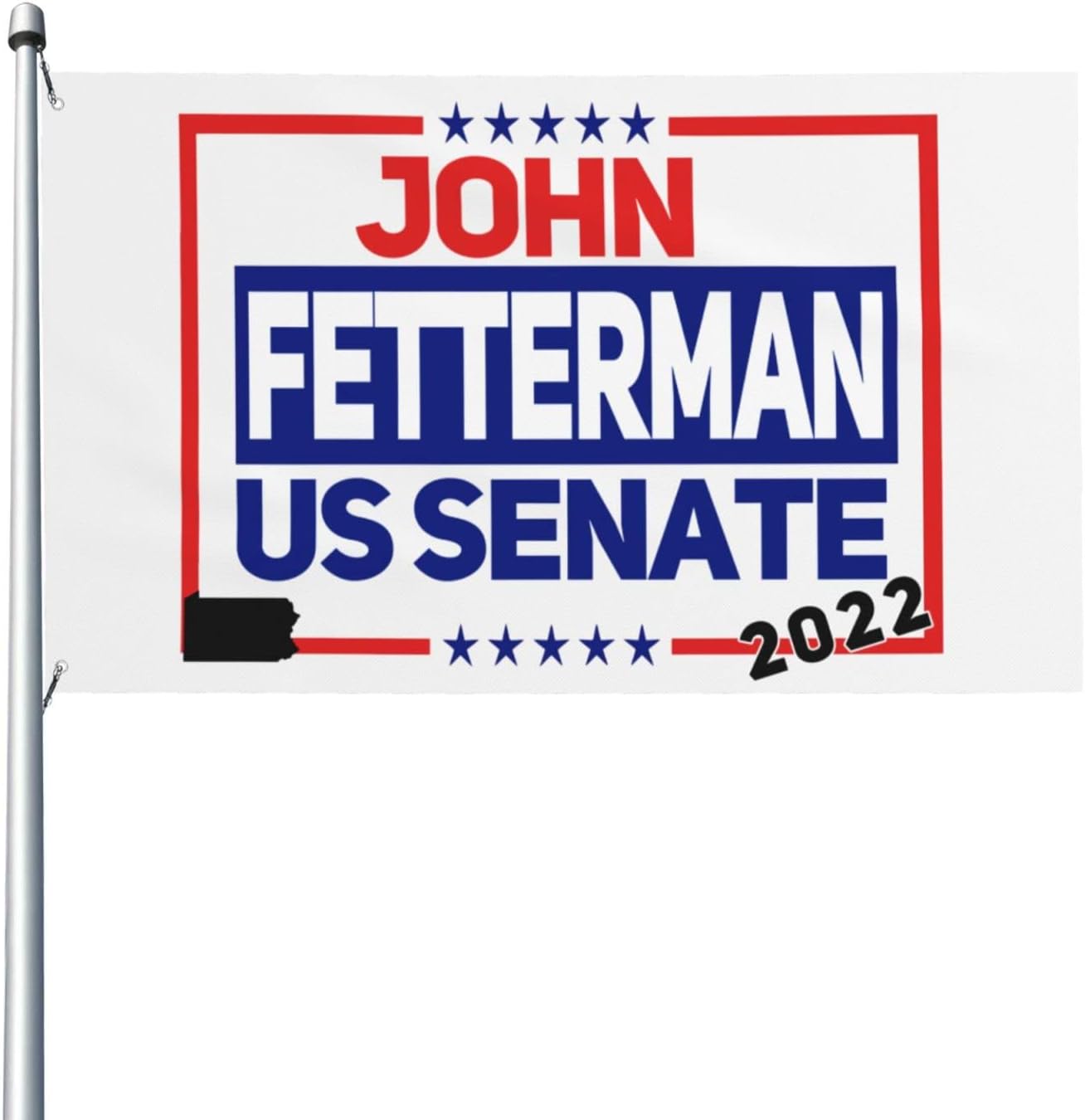 3x5 John Fetterman Pennsylvania Senate Flag John Fetterman Pennsylvania ...