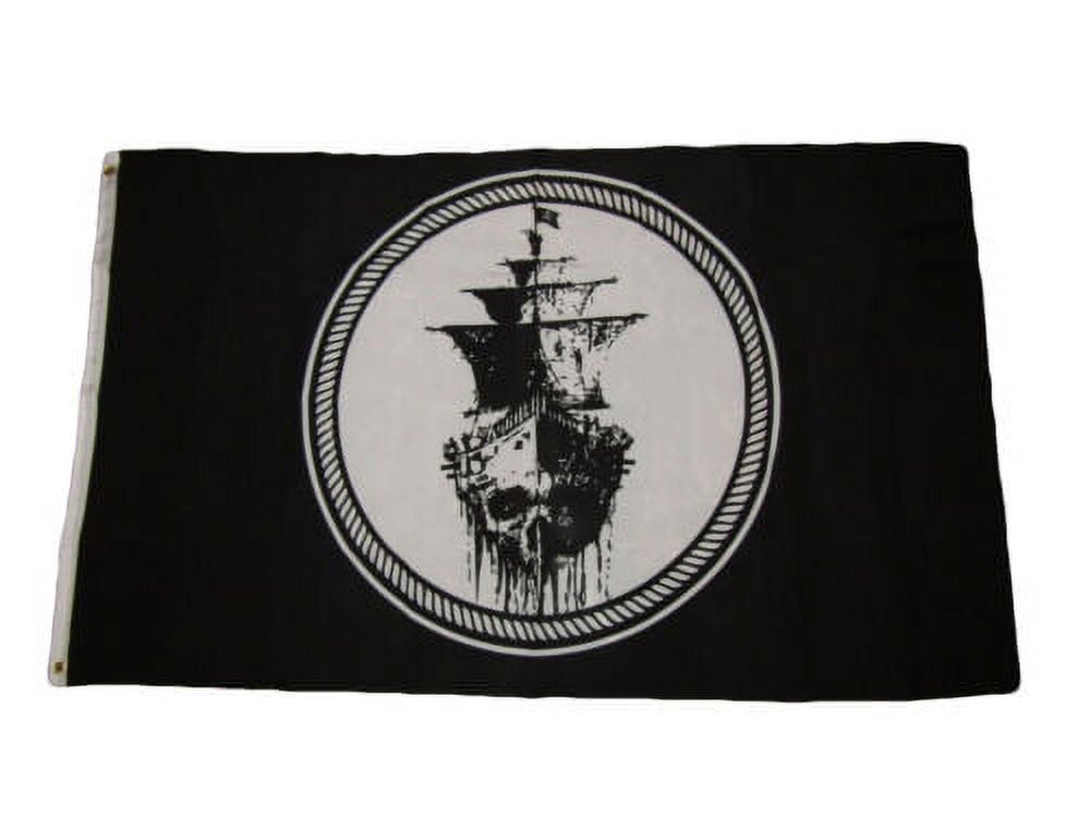 3x5 Jolly Roger Pirate Black Sea Ghost Ship Black Pearl Flag 3'x5 ...