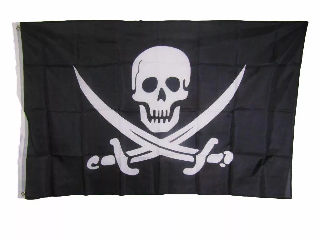 3x5 Jolly Roger Pirate Calico Jack Rackham Flag 3'x5' Banner Brass ...