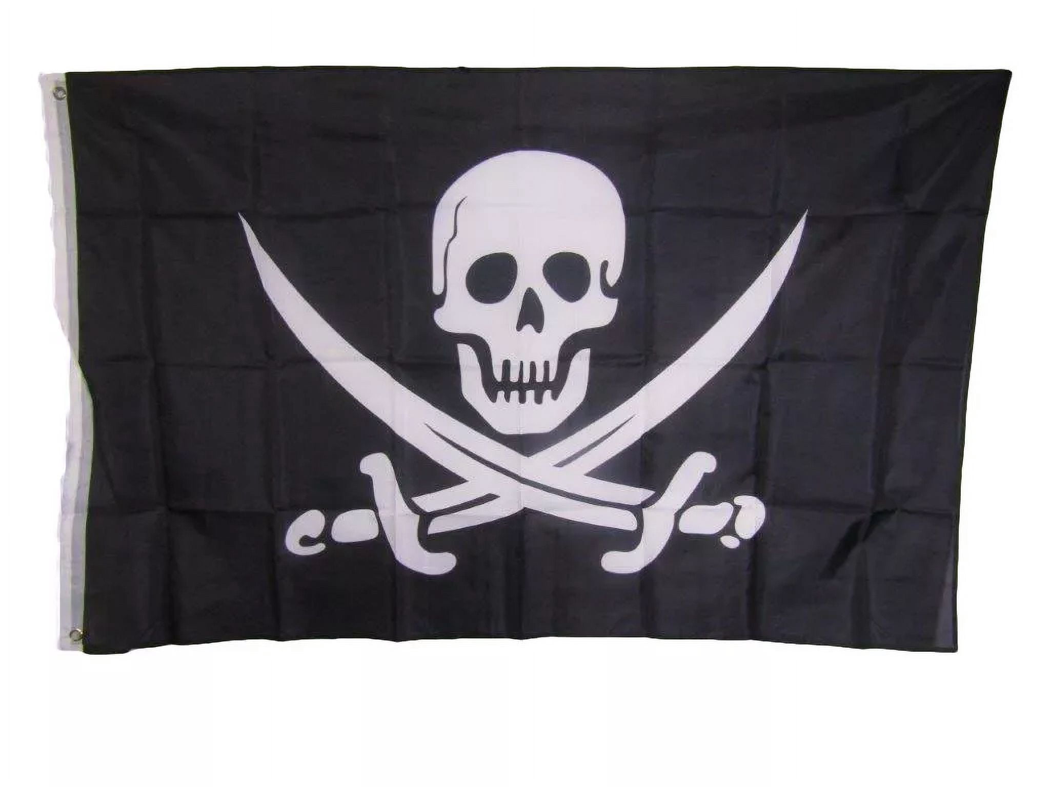 3x5 Jolly Roger Pirate Calico Jack Rackham Flag 3'x5' Banner Brass ...