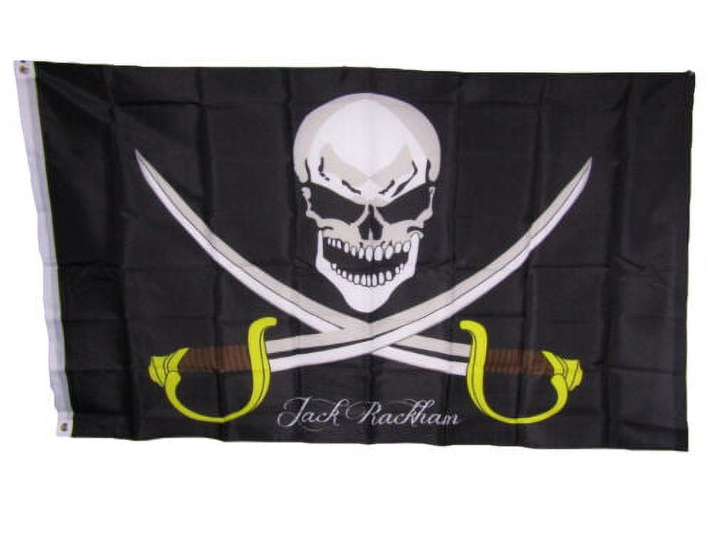 3x5 Jolly Roger Pirate Calico Jack Rackham Tampa Bay Flag 3'x5' Banner ...