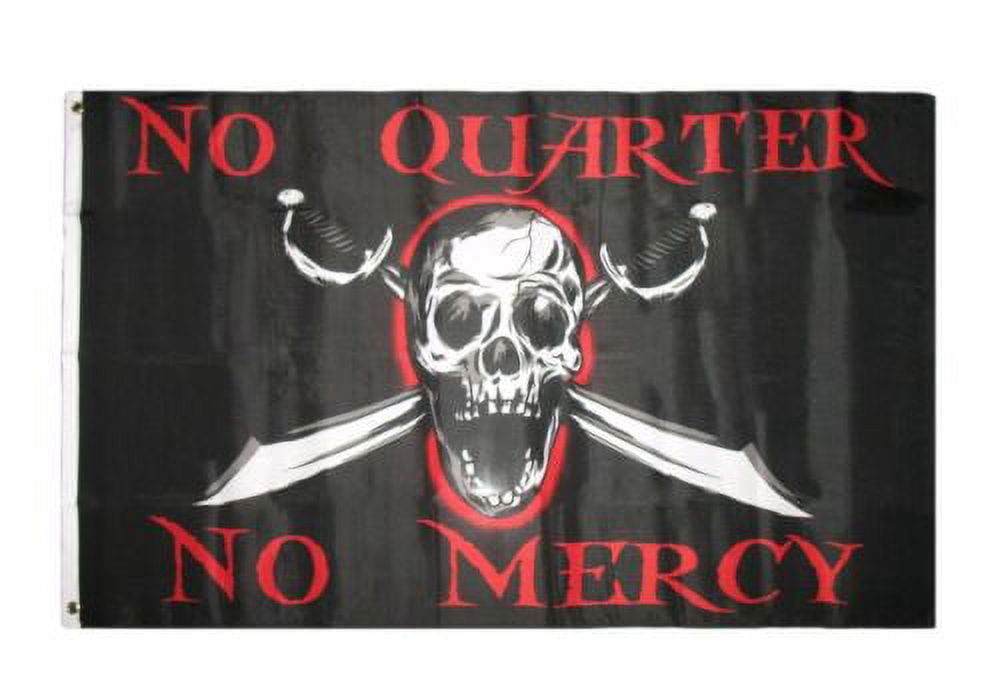 3x5 Jolly Roger Pirate No Mercy No Quarters 150D Flag 3'x5' banner ...