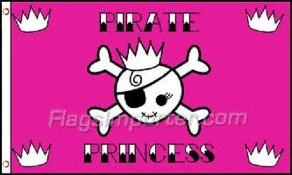 3x5 Jolly Roger Pirate Pink Princess Flag 3' x 5' house banner grommets ...