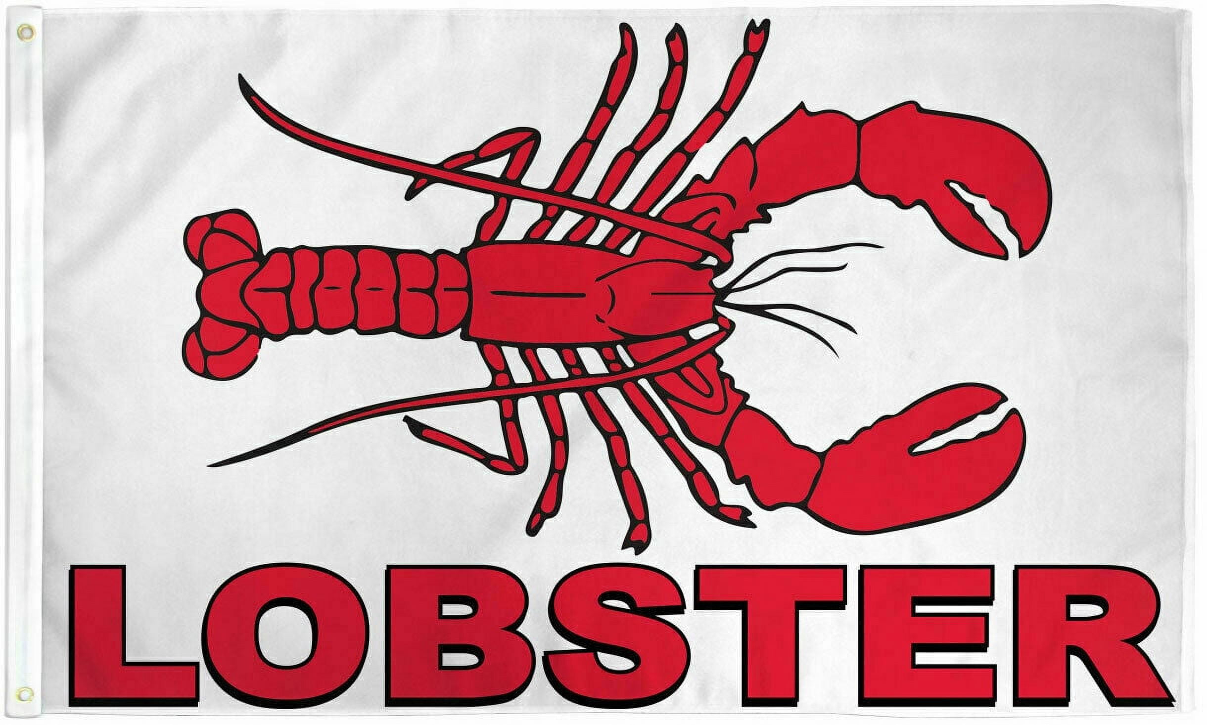3x5 Lobster Seafood Banner Sign Bandera Mariscos Lobster Food Flag 100D ...