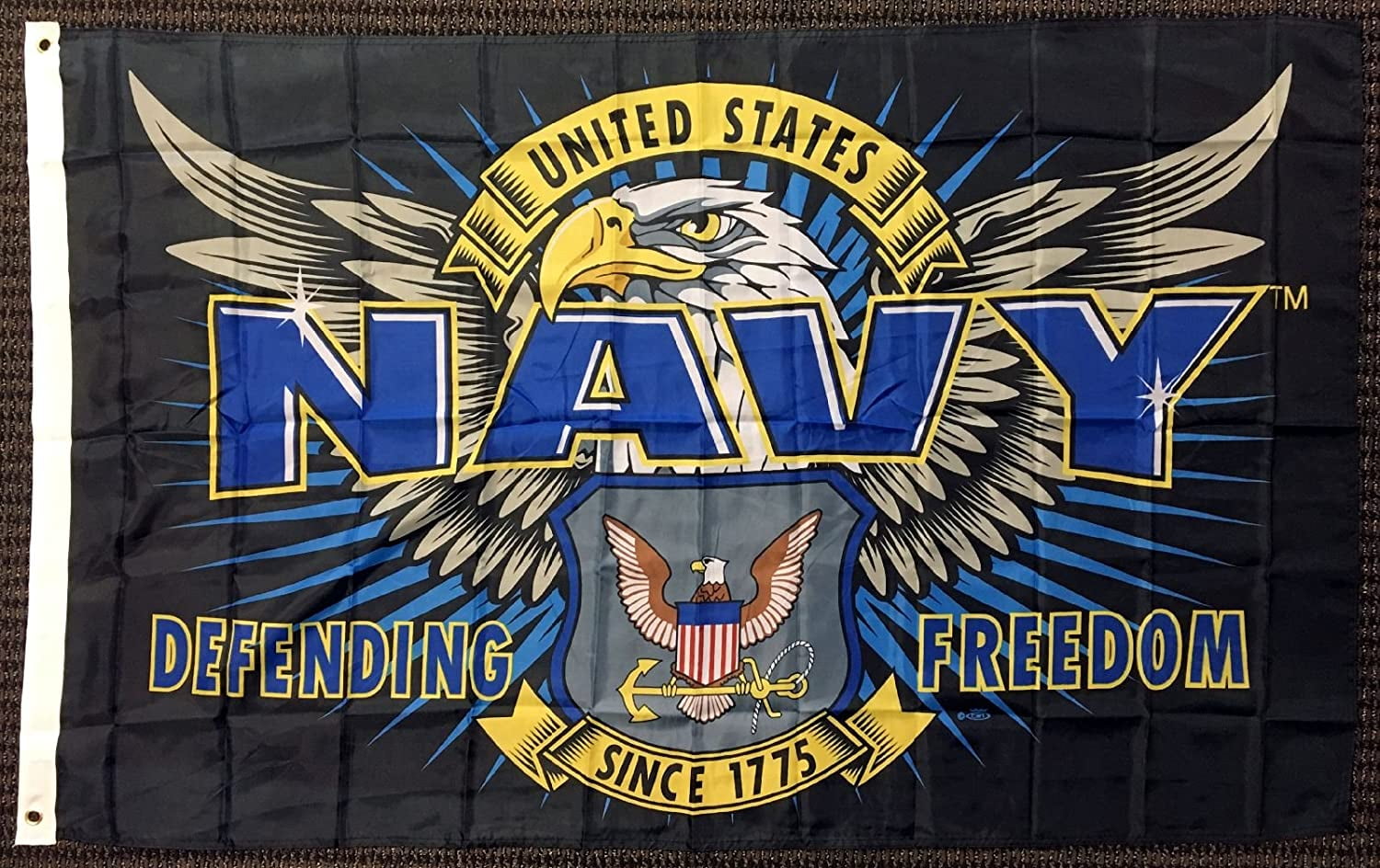 3x5 Mission First United States US Navy Defending Freedom Flag Military ...
