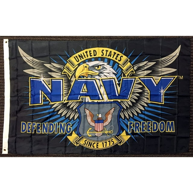 3x5 Mission First United States US Navy Defending Freedom Flag Military ...