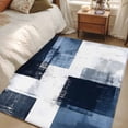 3x5 Navy Blue Black Area Rug for Bedroom, Washable Non Slip Low Pile ...