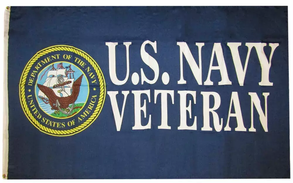 3x5 Navy Veteran Flag U.S. Navy Retired Banner Premium FAST USA ...