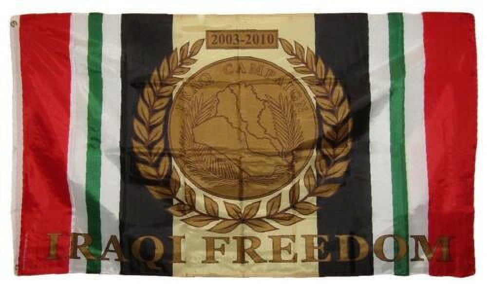 3x5 Operation Iraqi Iraq Freedom Ribbon Crest Flag 3'x5' Banner ...