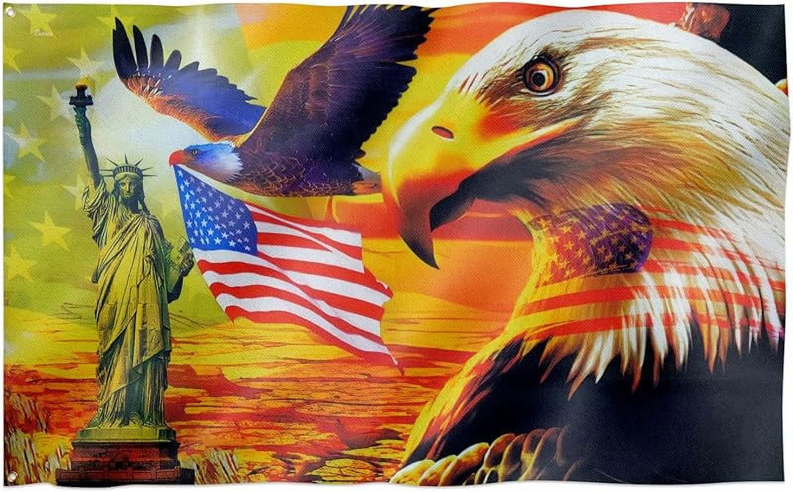 3x5 Patriotic American Flags, One Nation Under God American Jesus Flag ...