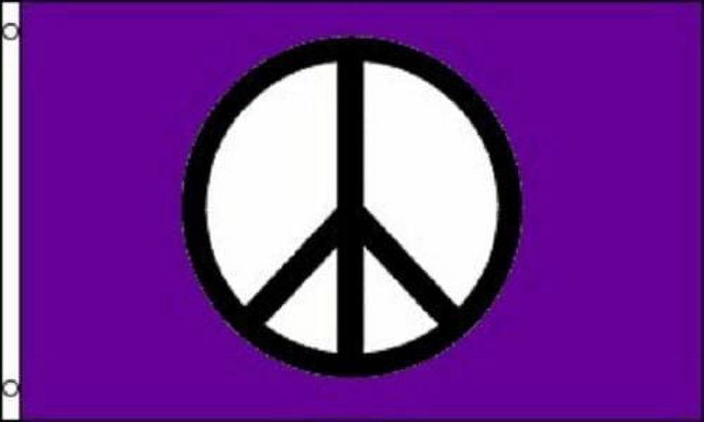 Fusion Tech 3x5 Peace Flag, Purple Peace Sign Hippie Banner, Multicolor ...