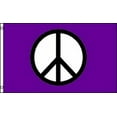 Fusion Tech 3x5 Peace Flag, Purple Peace Sign Hippie Banner, Multicolor ...